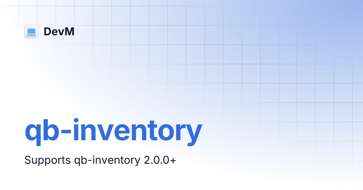 qb-inventory | DevM
